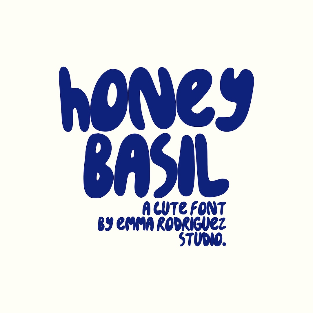 Honey Basil Font, Bubbly, Fun Handwritten Style Comic Typeface - Etsy UK