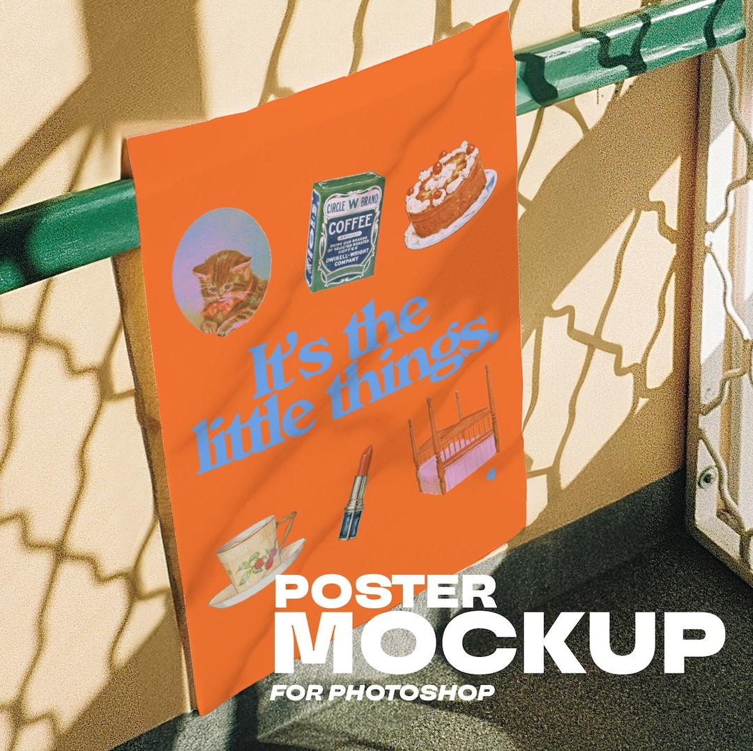 Urban Poster Mockup: Realistic Chain Fence Style (PSD Download) - Etsy