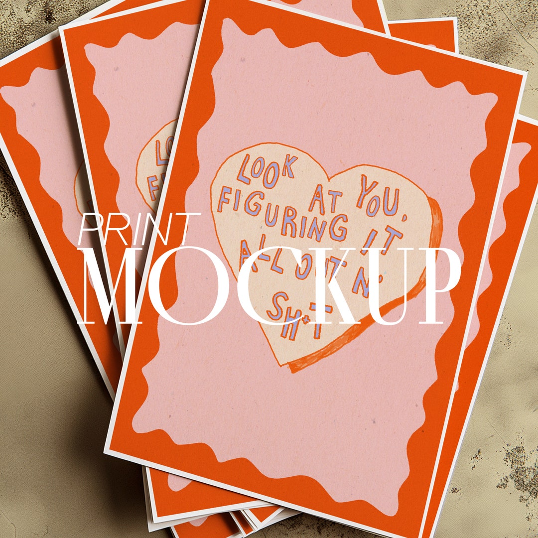 Messy Print Pile Mockup | DIN A Single Poster Stack Download for ...