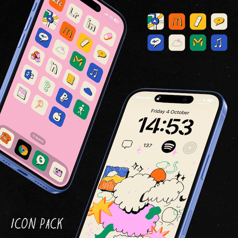 Funky Icon Packs - Etsy UK