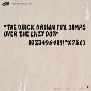 In a Rush Font | Thick Marker Graffiti Style Y2K Handwritten Typeface ...