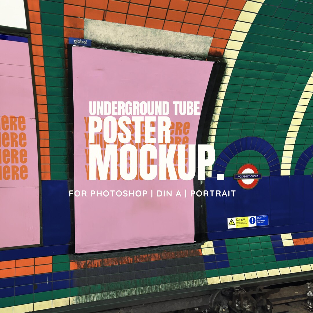 Tube Underground Poster Mockup | Single Poster Download for Artists and ...