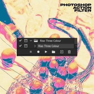 Riso Filter Effect for Photoshop: Three Colour, Gritty Texture Overlays ...