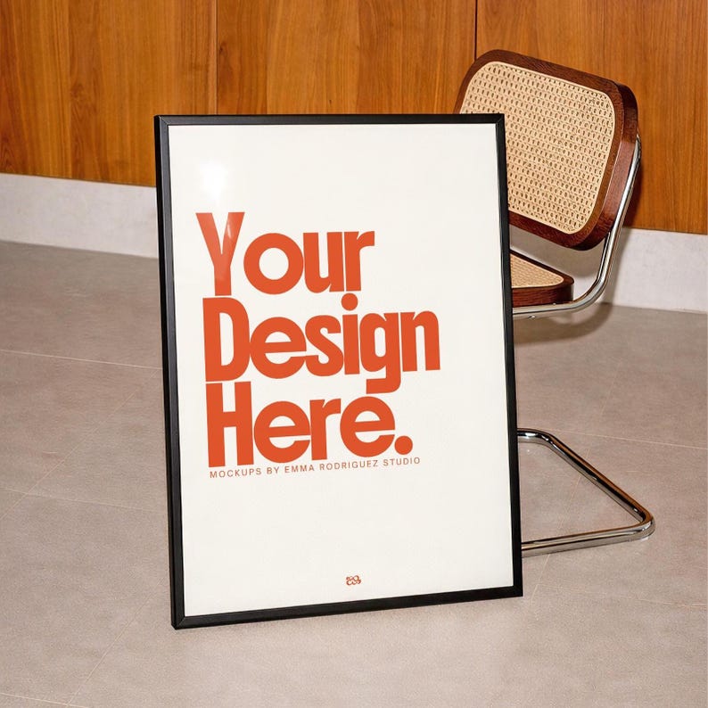 10 Kitchen Framed Print Mockup Pack, Contemporary Minimal DIN A ...