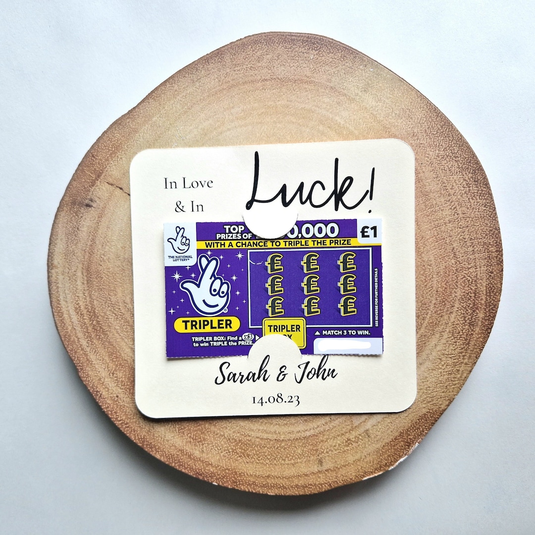 Scratchcard Holder Wedding Personalized Favours Lottery Lotto Ticket ...
