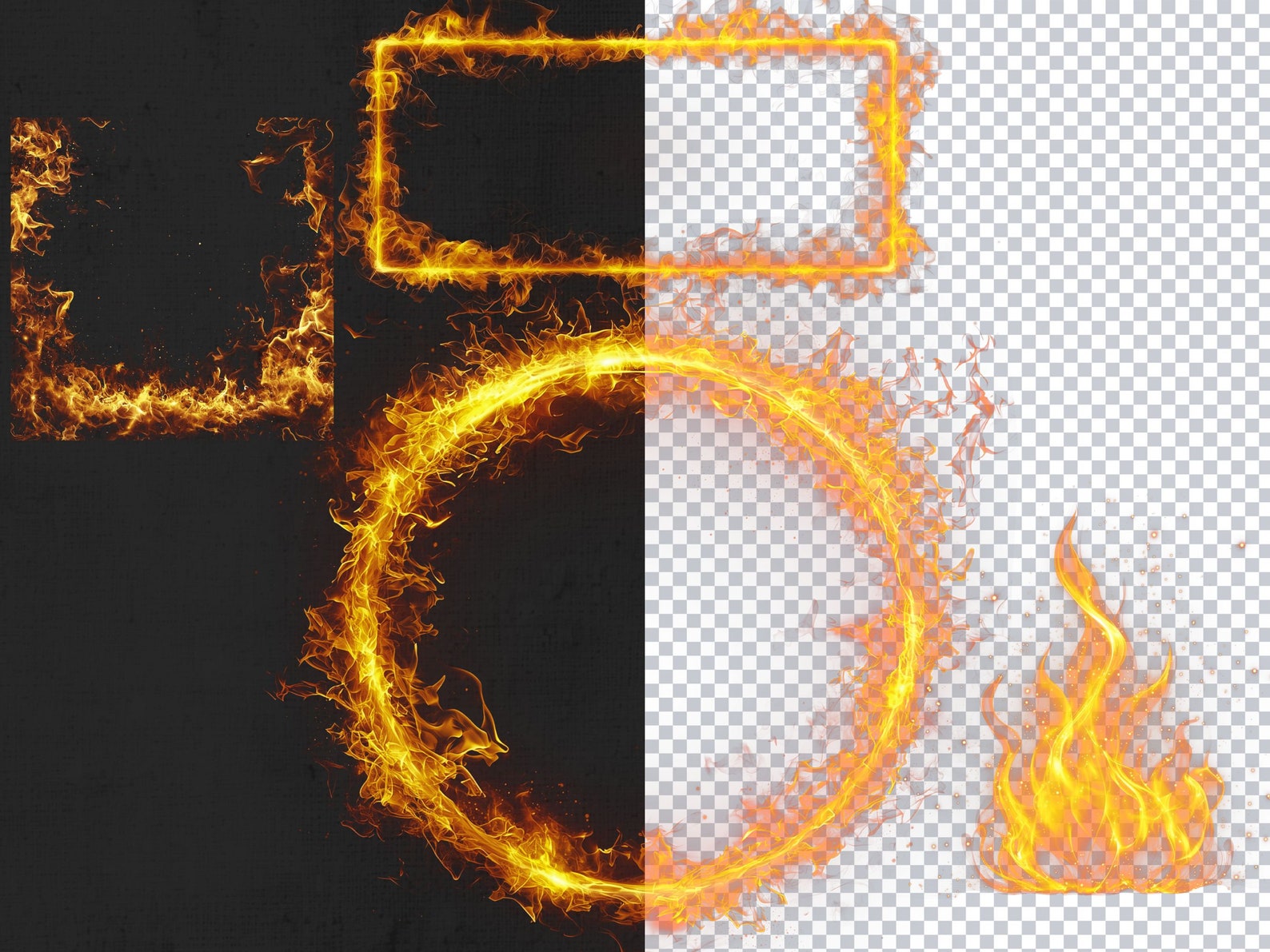 22 Blazing Fire, PNG, Clipart, Fire Borders, Digital Download ...