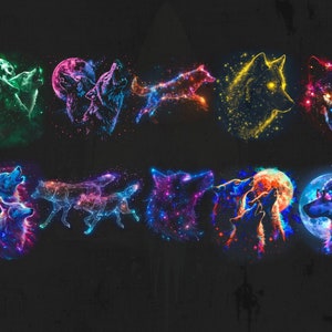 25 Star Wolves, PNG, Transparent Background, Printable, Clipart ...