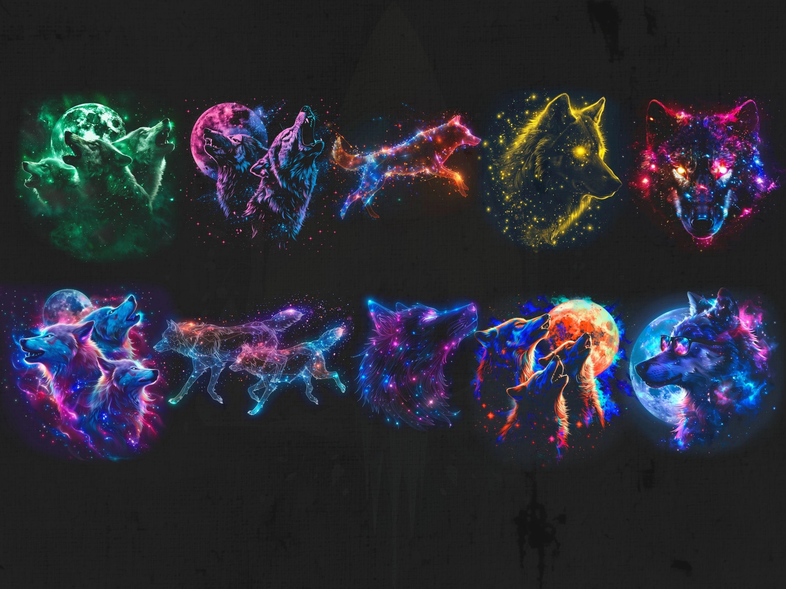 25 Star Wolves, PNG, Transparent Background, Printable, Clipart ...