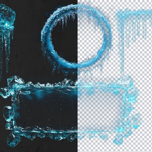 25 Glacial Ice, PNG, Clipart, Ice Borders, Ice Frames, Digital Download ...