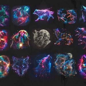 25 Star Wolves, PNG, Transparent Background, Printable, Clipart ...