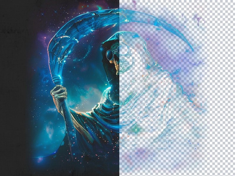 22 Cosmic Grim Reaper, PNG, Transparent Background, Printable, Clipart ...