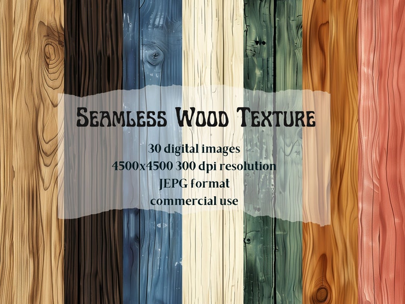 30 Seamless Wood Textures, JPG, Digital Printable Scrapbook for ...