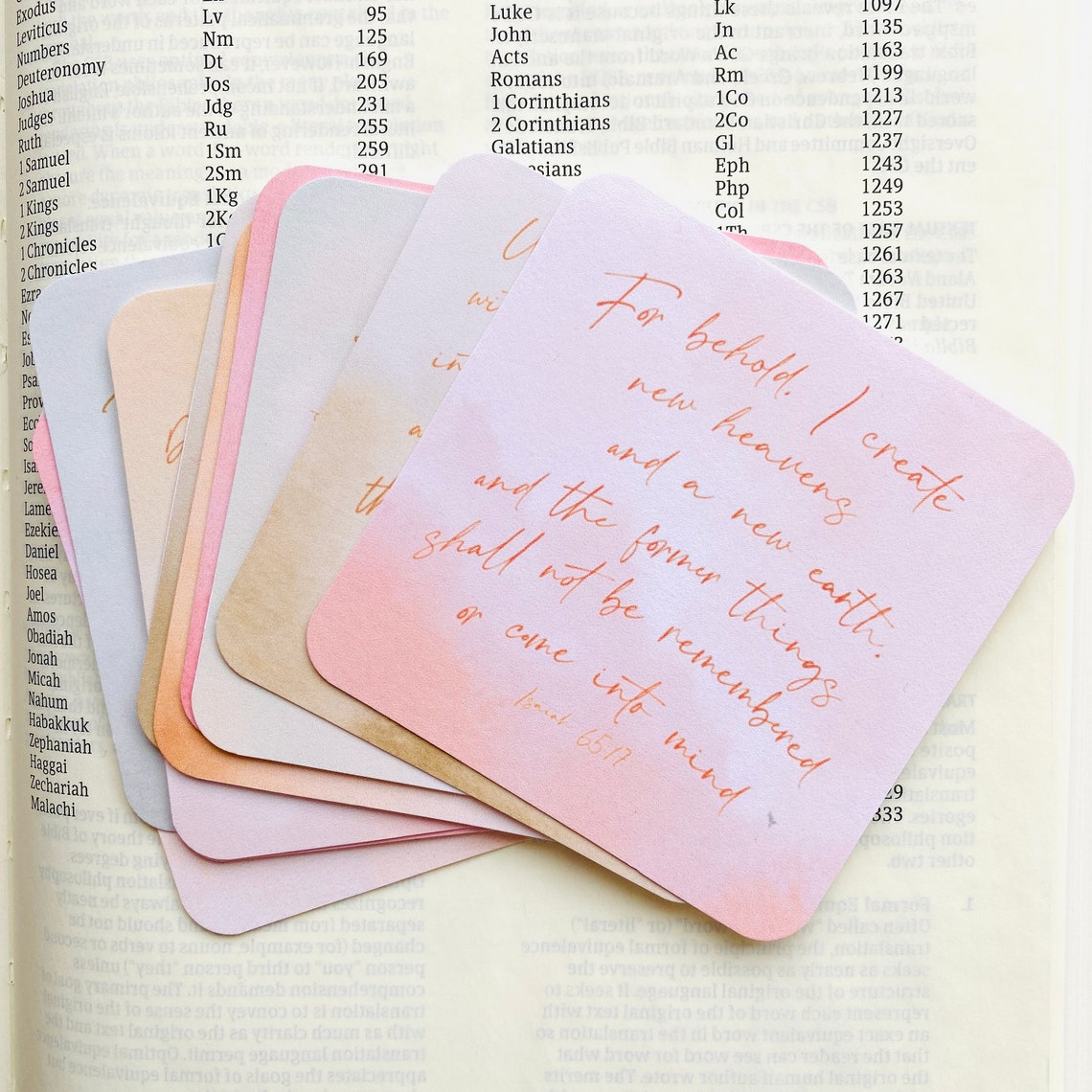 Printable Scripture Cards With Bible Verses on Watercolor, Instant ...