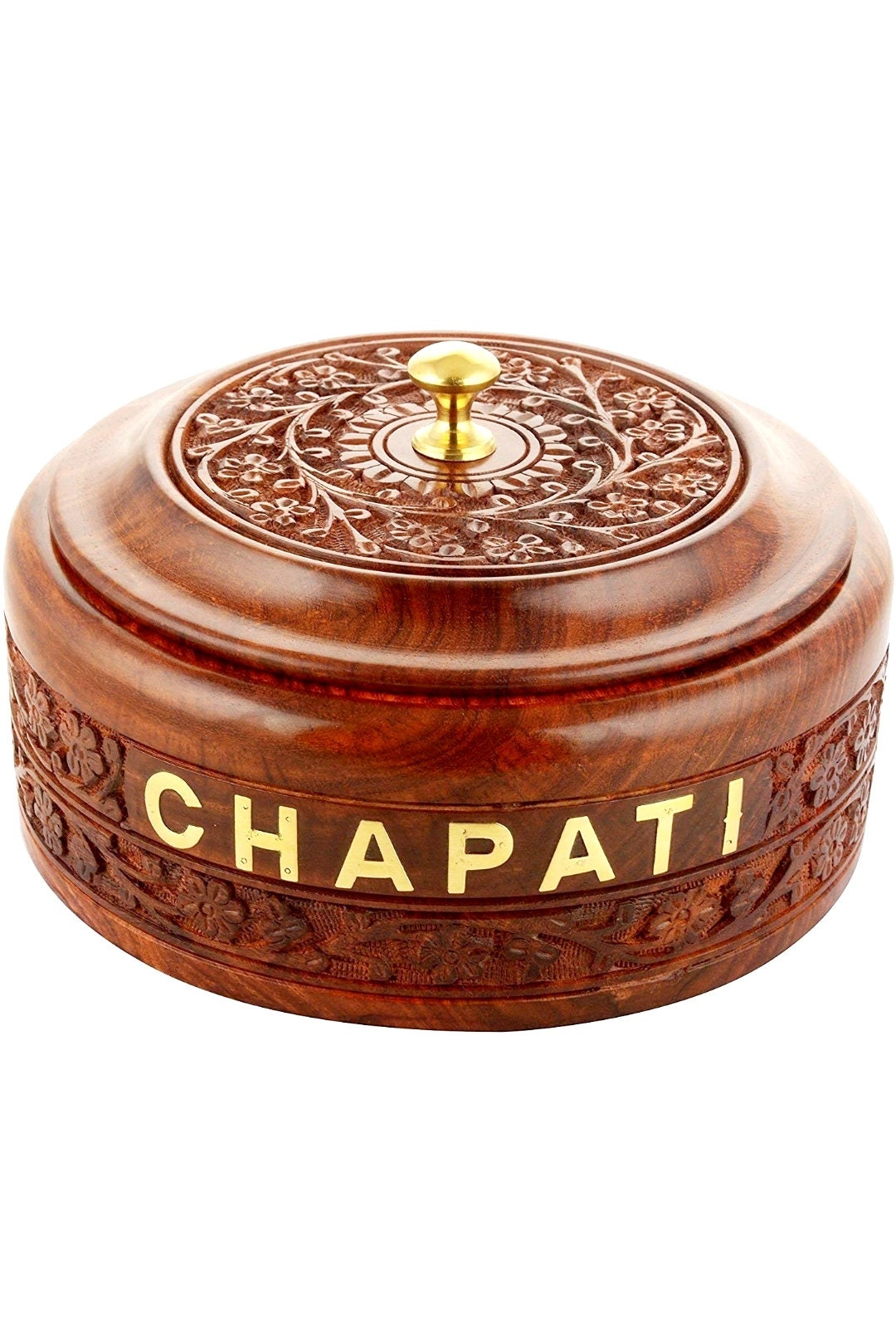 Wooden Chapati Box Sheesham Wood Stainless Steel Casserole / - Etsy