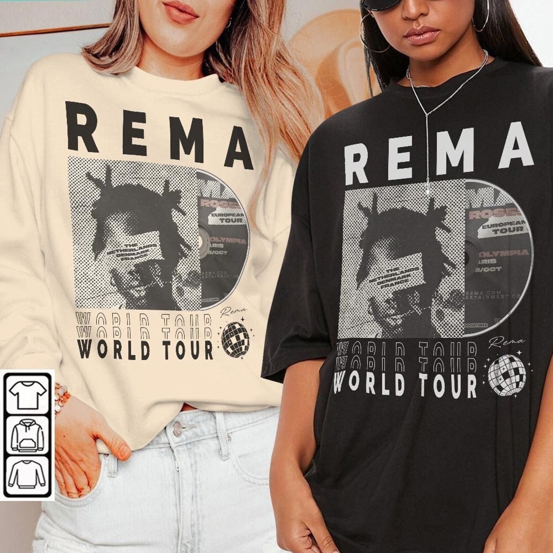 Rema Rap Shirty2k 90s Merch Vintage Rema European Tour 2023 - Etsy