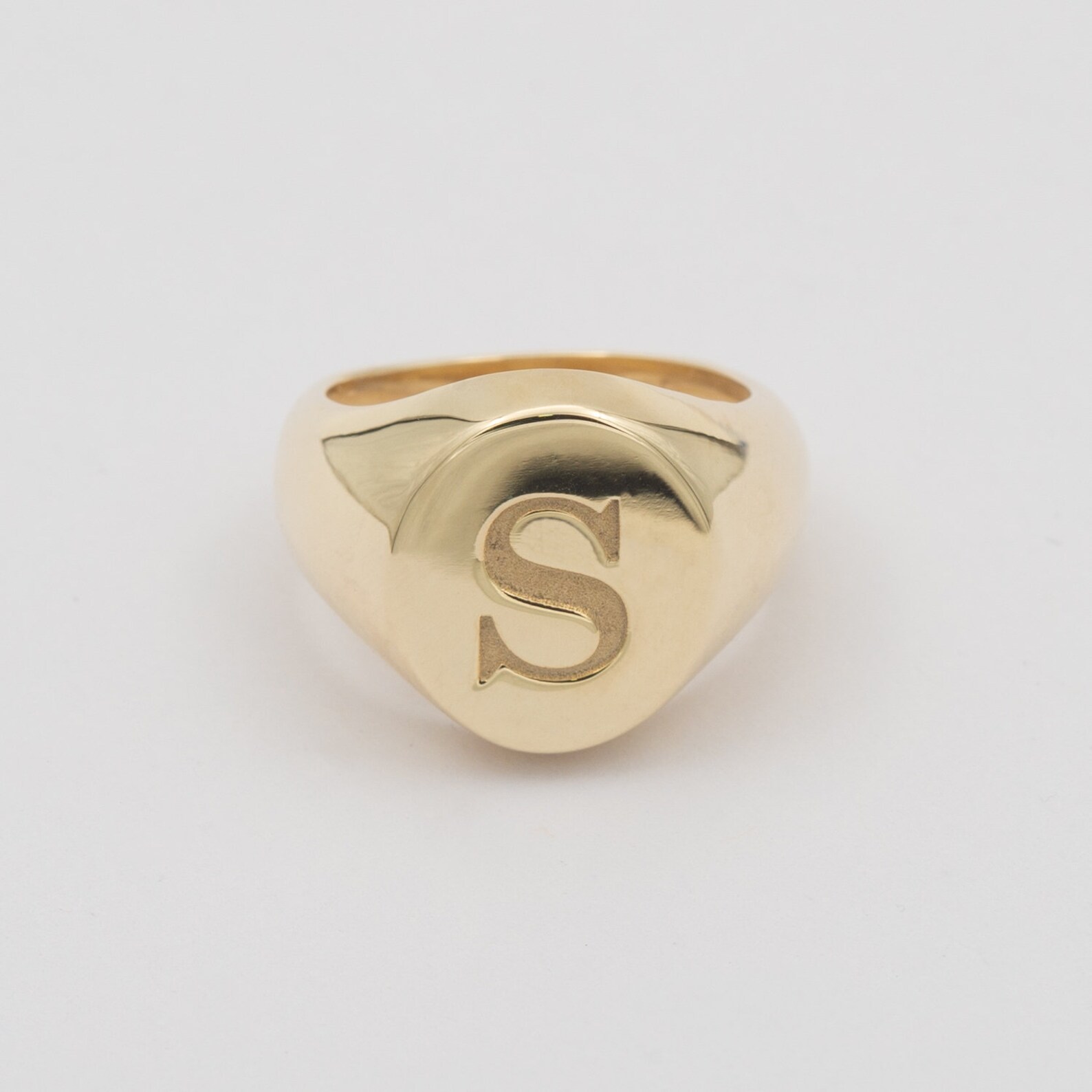 Signet Ring Custom Initial Ring Initial Ring - Etsy