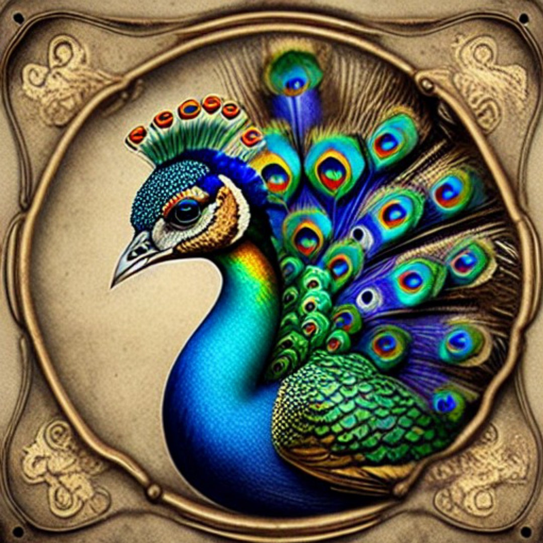 Peacock Digital Art// Peacock Painting// Peacock Wall Art// - Etsy