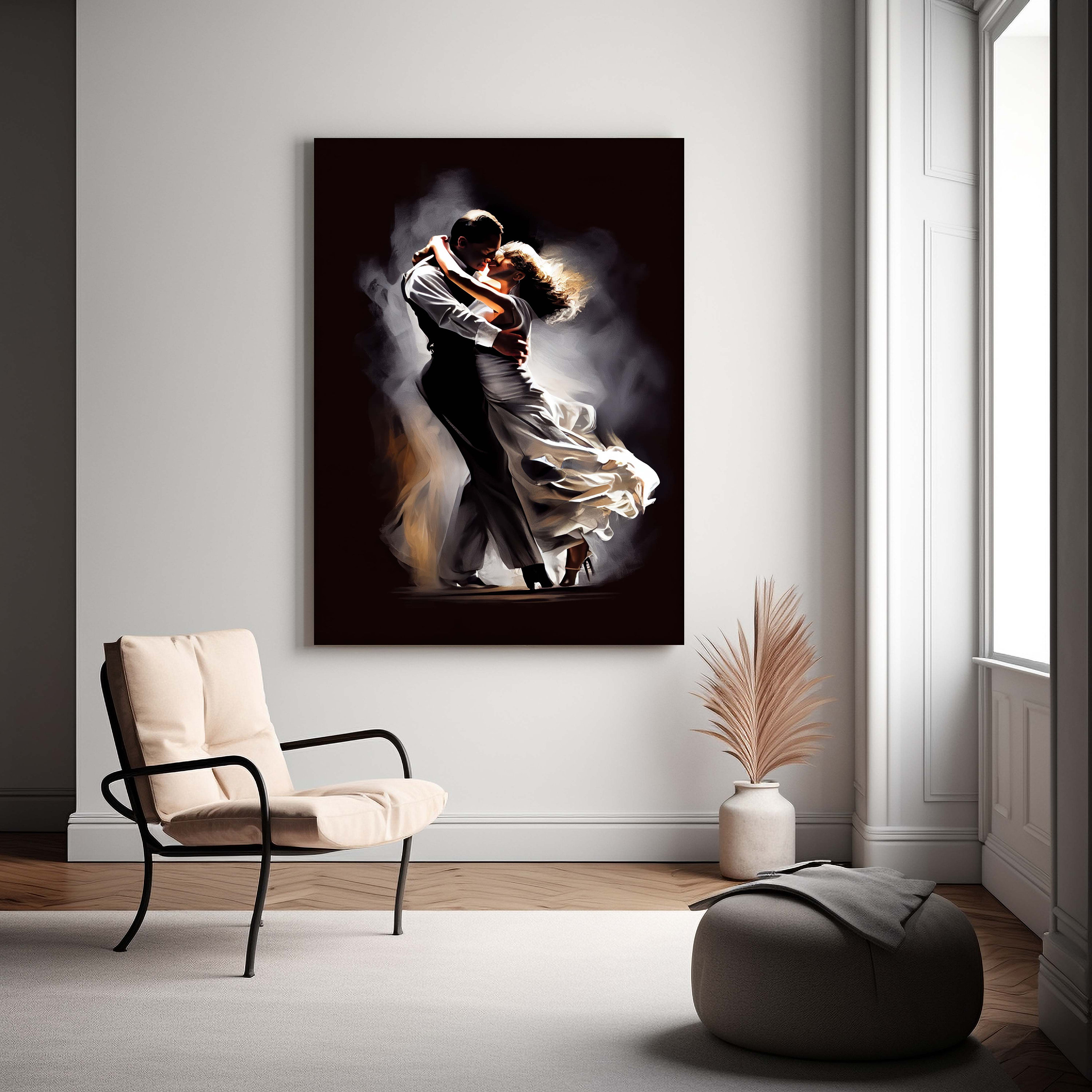 Tango Art, Romantic Dance Canvas, Dance Wall Art, Couple Canvas Artwork ...