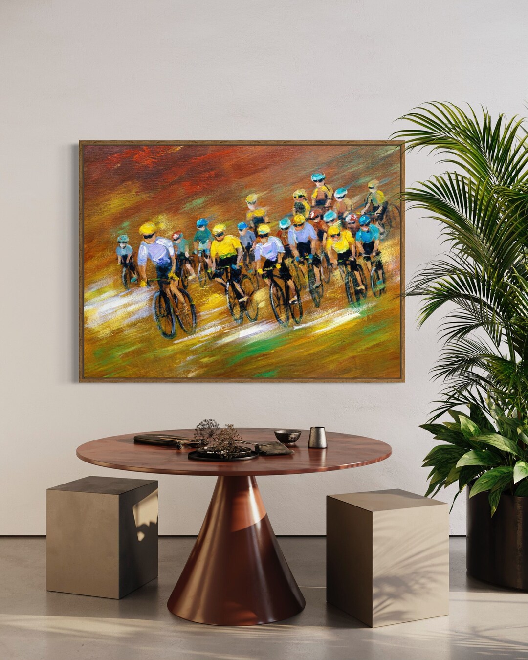 Bike Canvas, Oil Painting, Bike Racing, Tour De France, Cycling Art ...