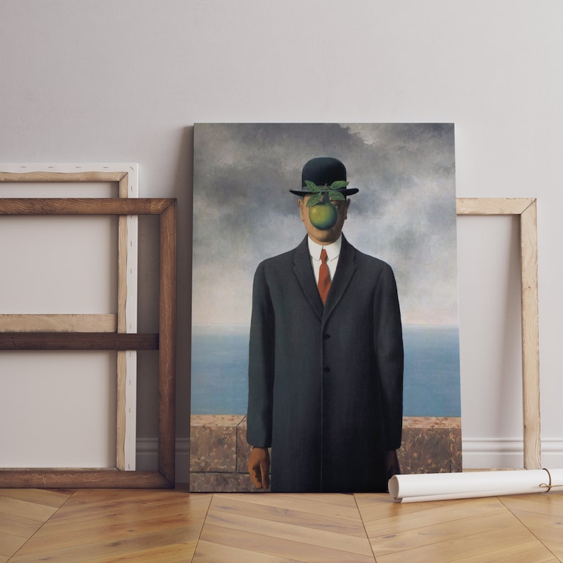 René Magritte, René Magritte, the Son of Man, Green Apple on Face ...
