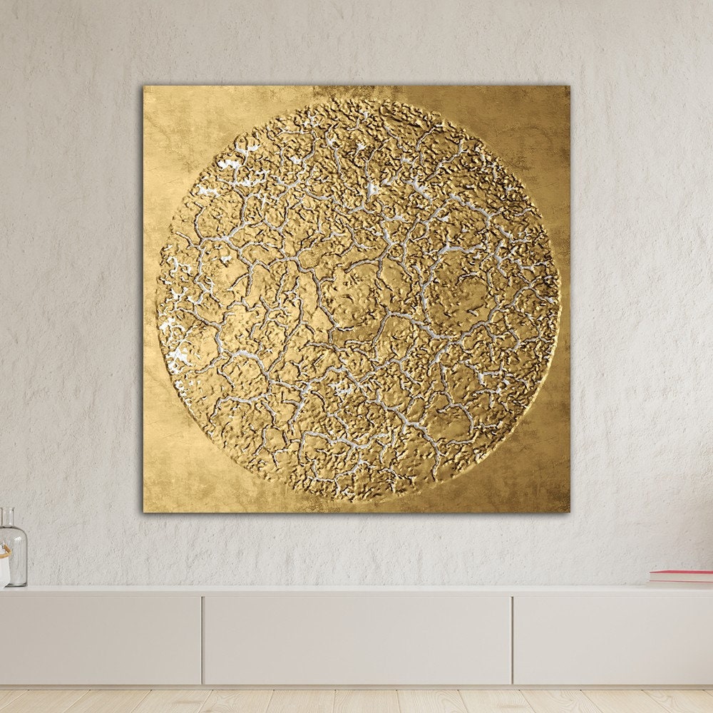 Gold Abstract Print Modern Canvas Painting Gold Canvas Art - Etsy
