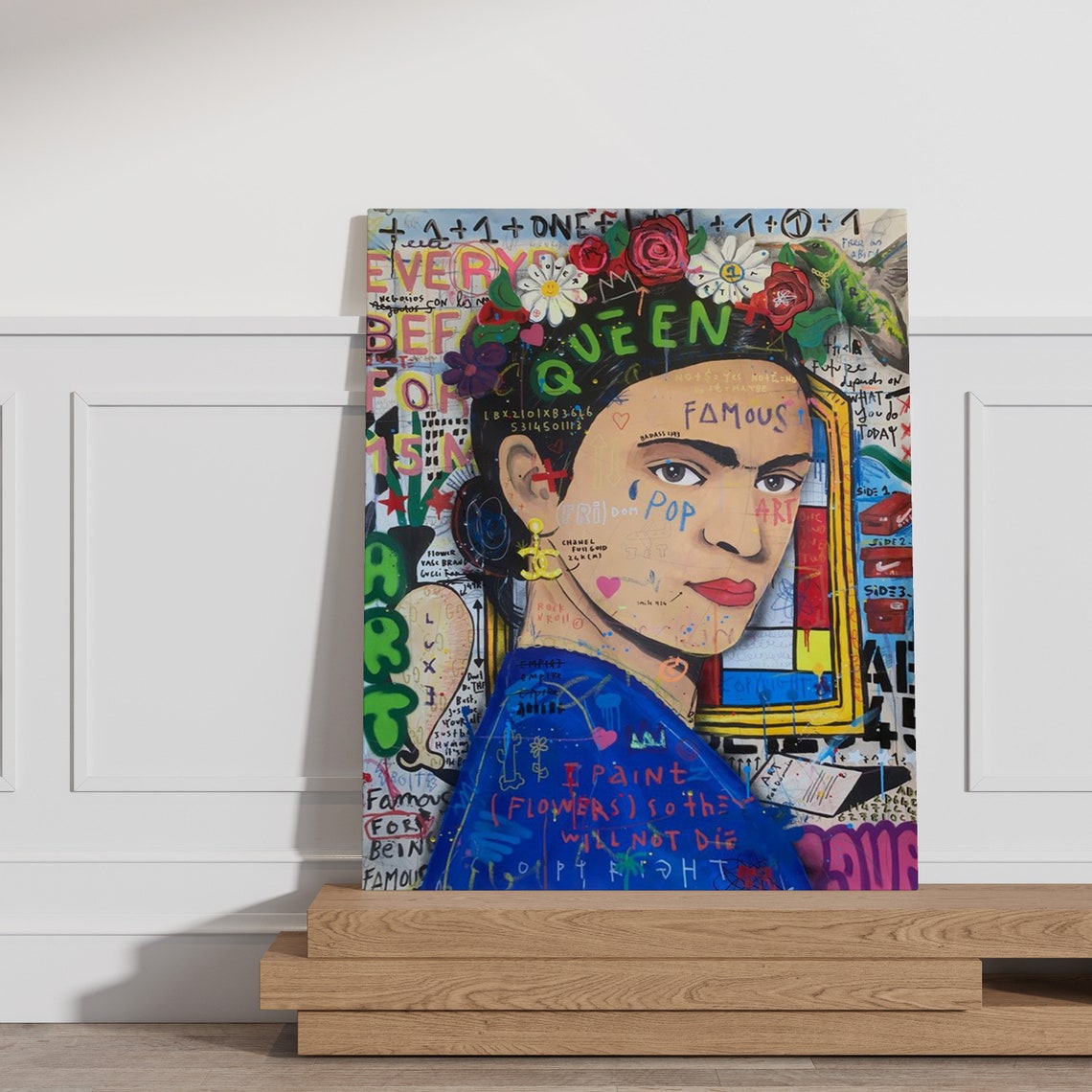 Banksy Frida Kahlo Canvas, Wall Art Canvas, Canvas Print,minimalist Home Decor,artistic Wonders ...