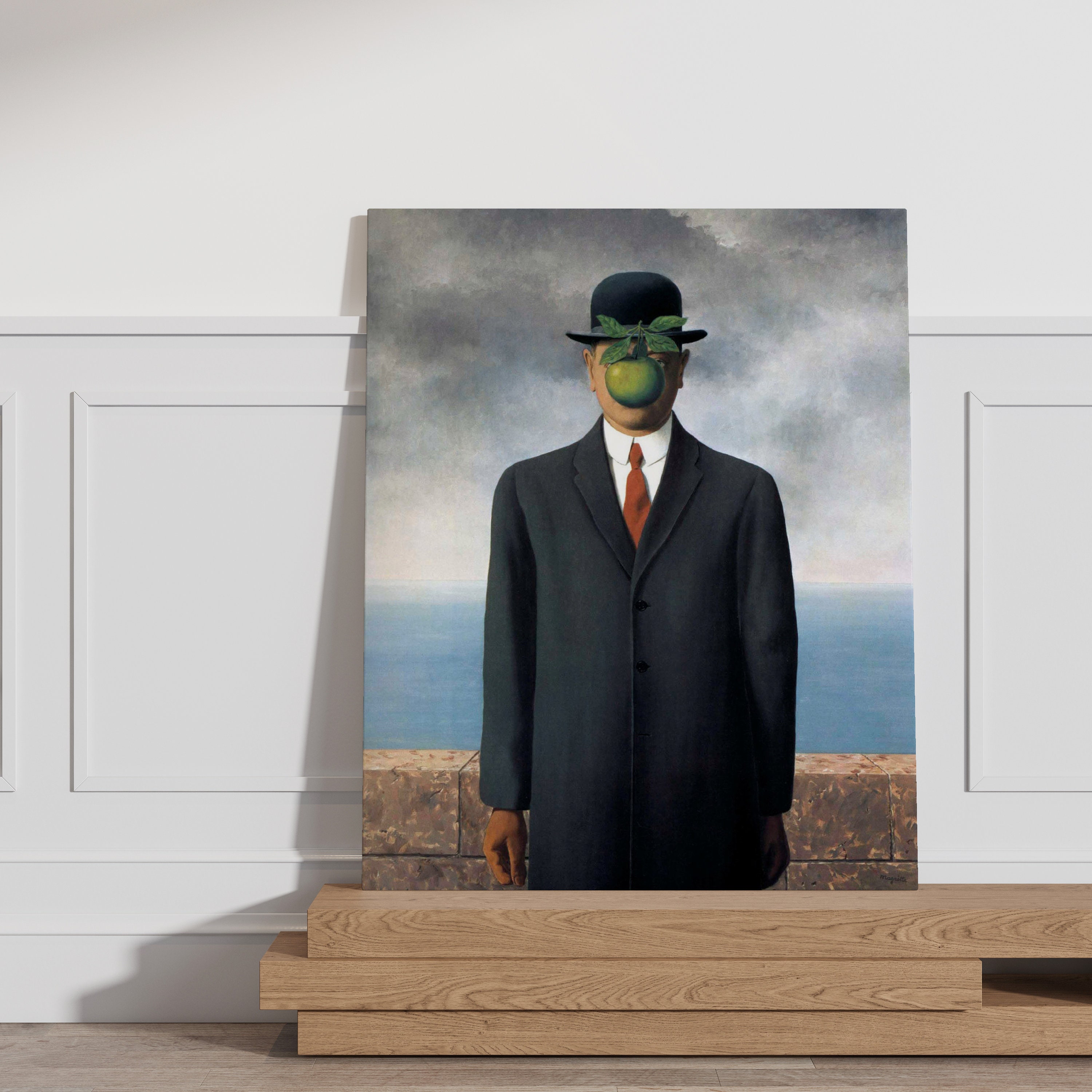 René Magritte, René Magritte, the Son of Man, Green Apple on Face ...
