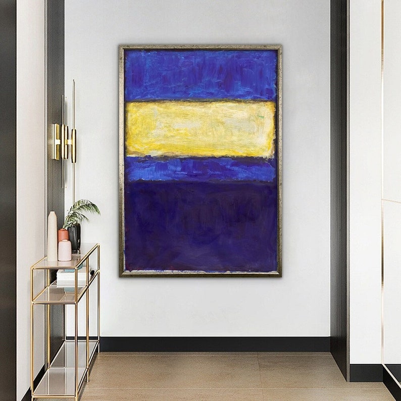 Mark Rothko Blue and Yellow Canvas Wall Art Rothko - Etsy