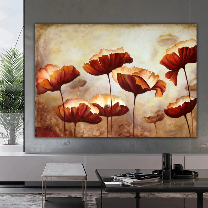 Poppy Flower Print Garden Decor Botanical Poster Flower - Etsy
