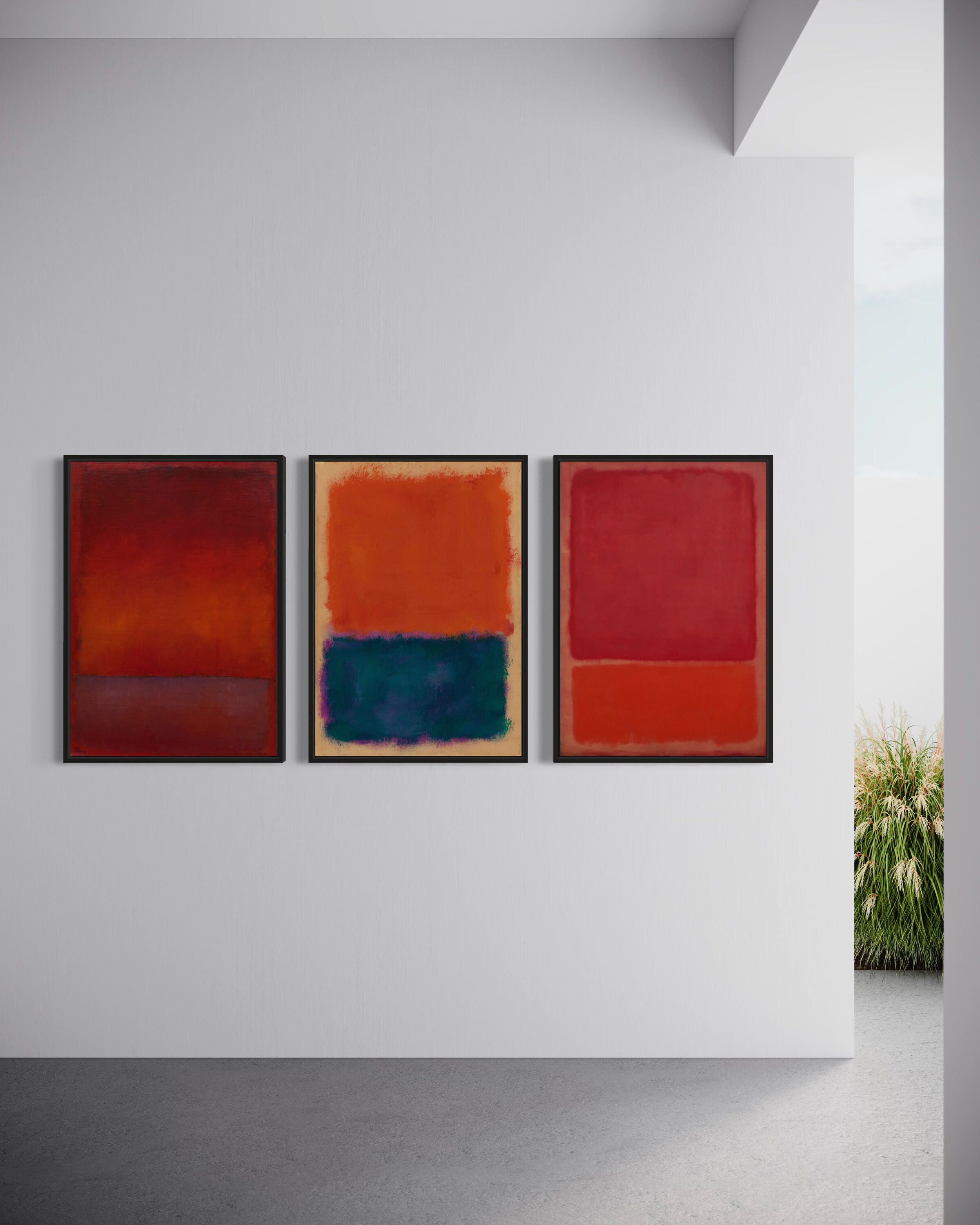Mark Rothko Canvas Art, Set of 3 Abstract Prints, Colorful Wall Decor ...