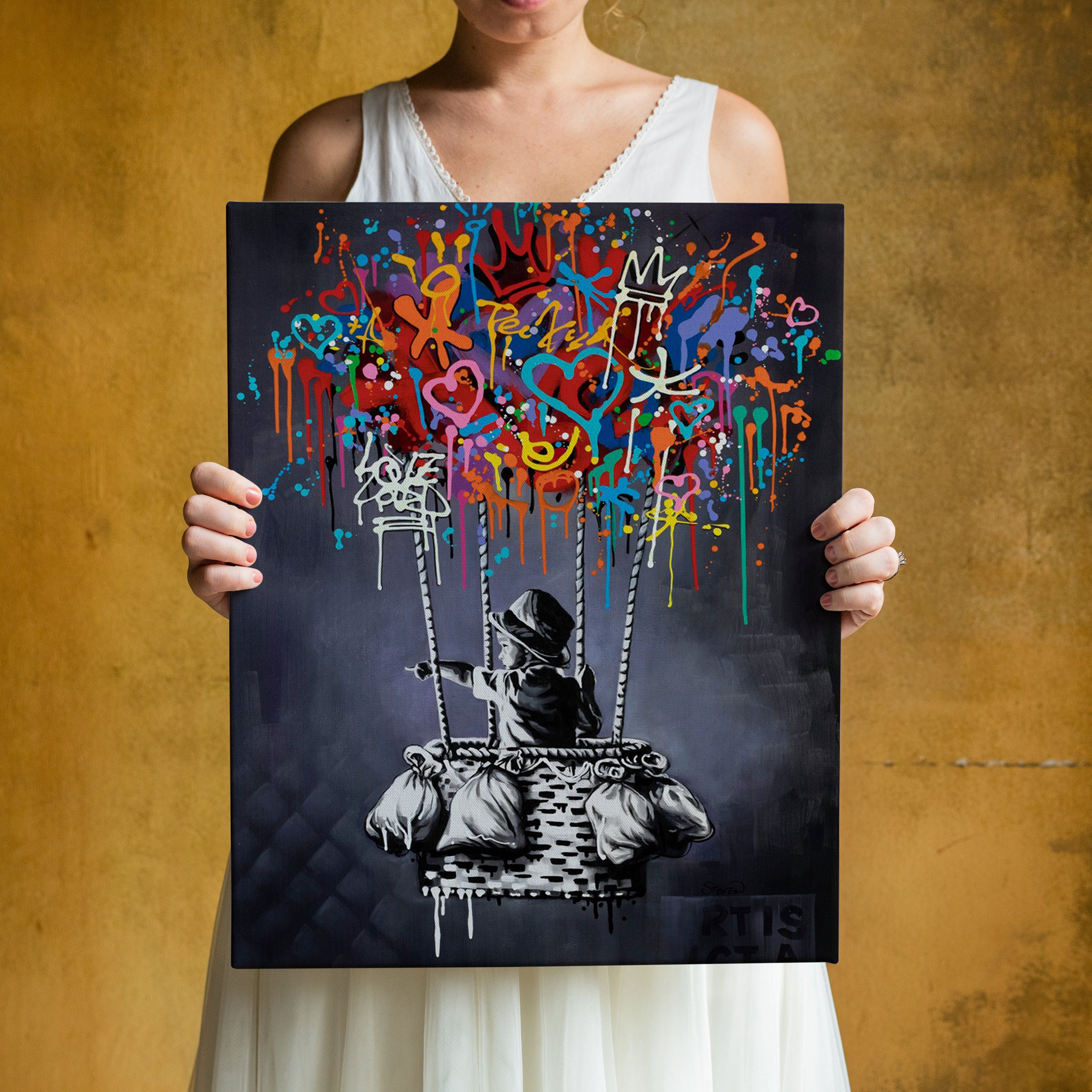 Banksy Balloon Canvas, Balloon Poster, Banksy Art, Wall Art Canvas ...