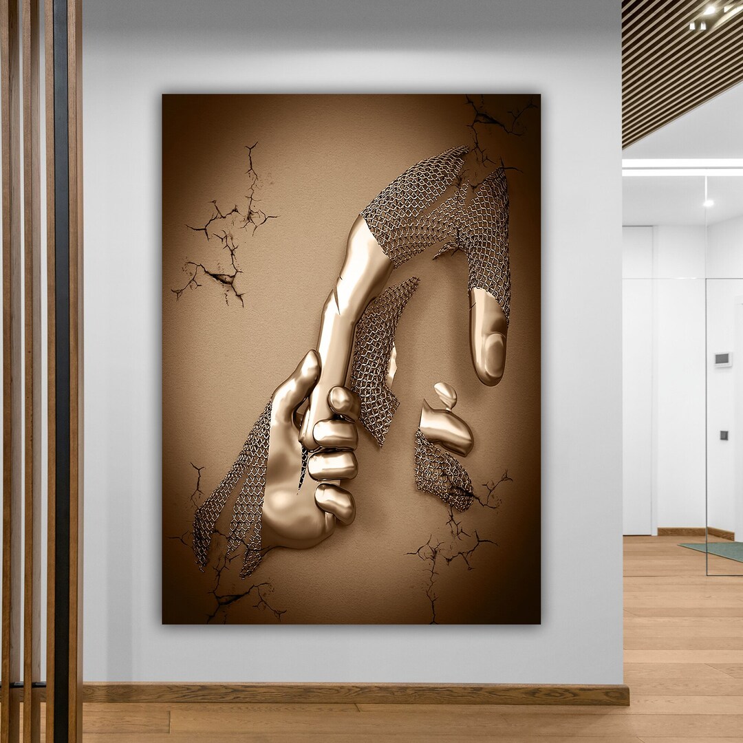 Small Hand Holding Big Hand Canvas, Wall Art Canvas, Canvas Print ...