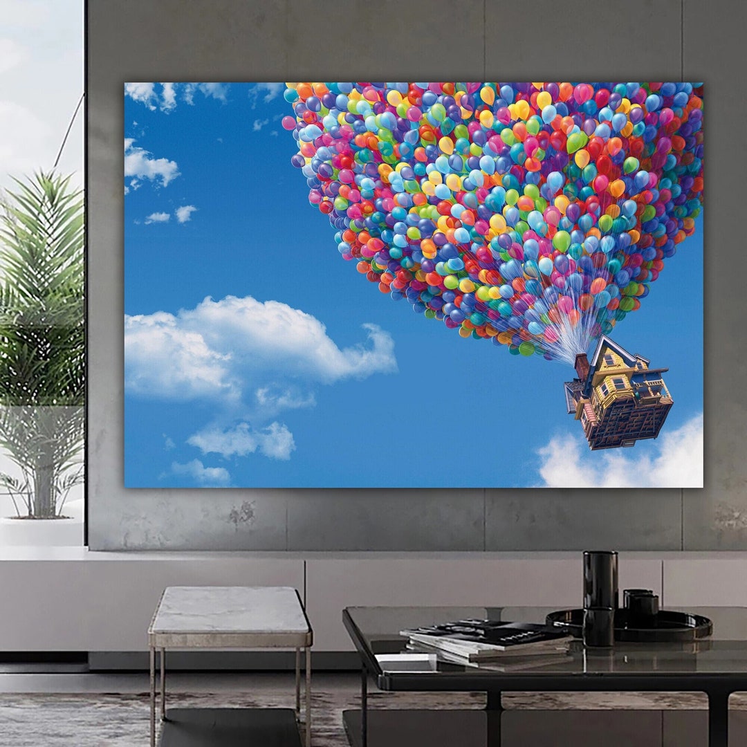 Up Movie Poster, Air Balloons, Balloons Wall Decor,cartoon Poster ...