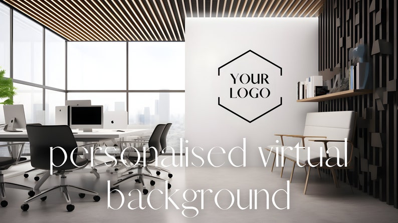 Logo Background Office Customizable Personalised Virtual Background ...