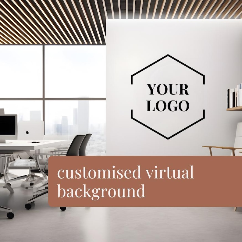 Logo Background Office | Customizable | Personalized Virtual Background ...