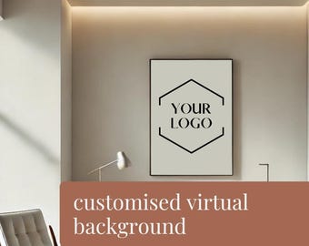 Logo Background Office | Customizable | Personalized Virtual Background ...