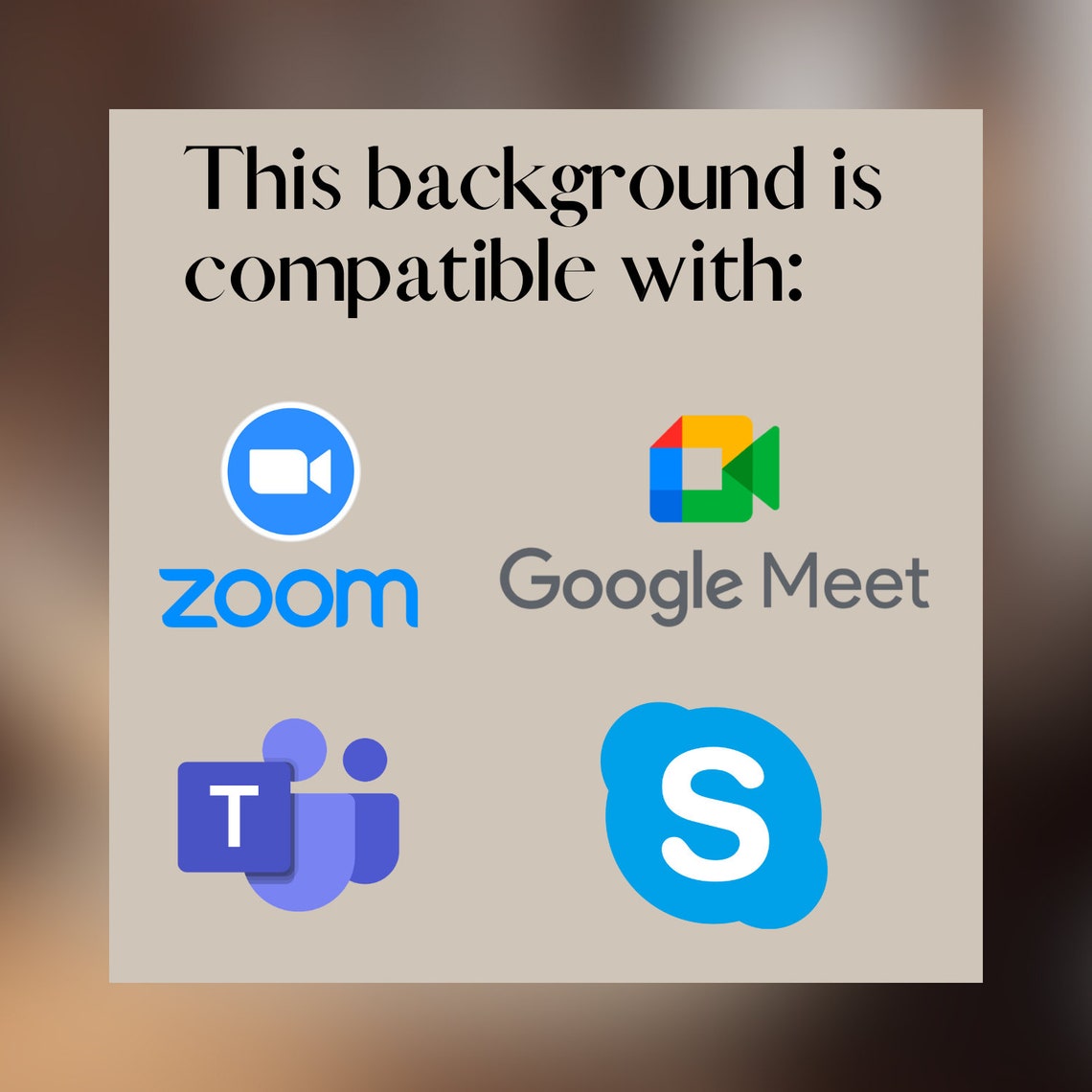 Logo Background Office | Customizable | Personalized Virtual Background ...