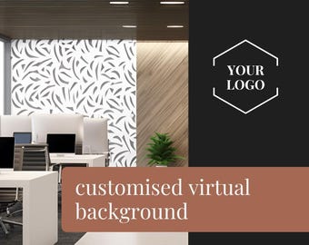 Logo Background Office | Customizable | Personalized Virtual Background ...