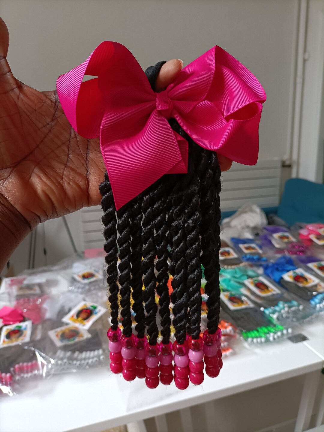 Braided Ponytailbeadknot - Etsy
