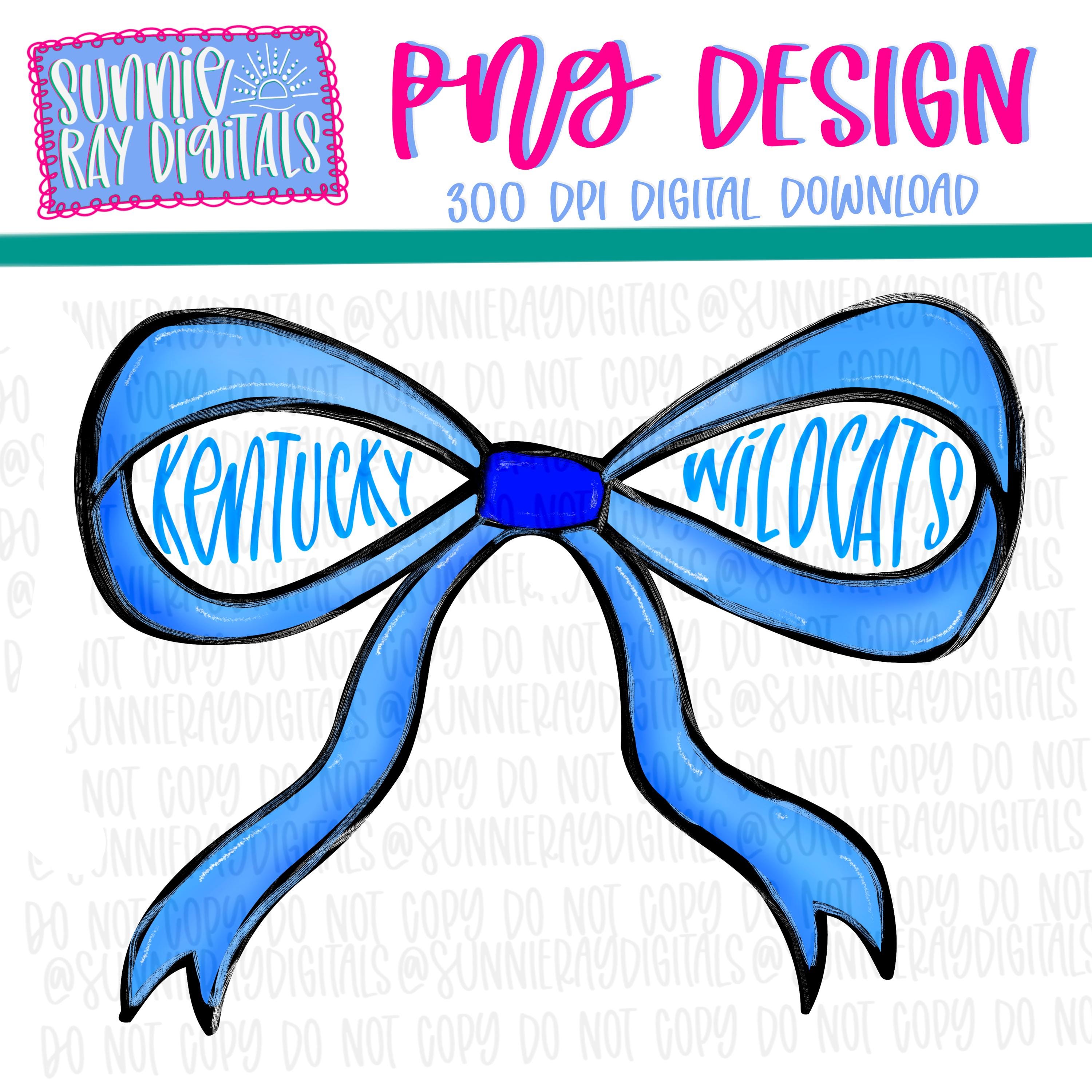 Kentucky Wildcats Bow Digital PNG | Hand-drawn Sports Fan Design ...