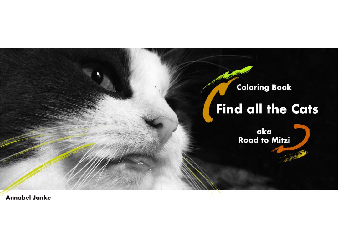 Coloring Book - Find All the Cats - Etsy