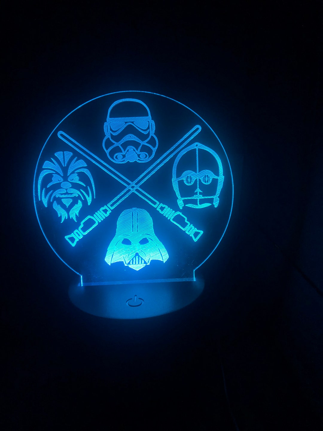 Engraved Acrylic LED Light- Star Wars - Etsy