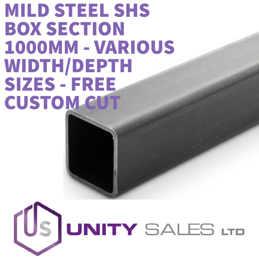 Mild Steel SHS Box Section 1000mm Various Width / Depth Sizes Free ...
