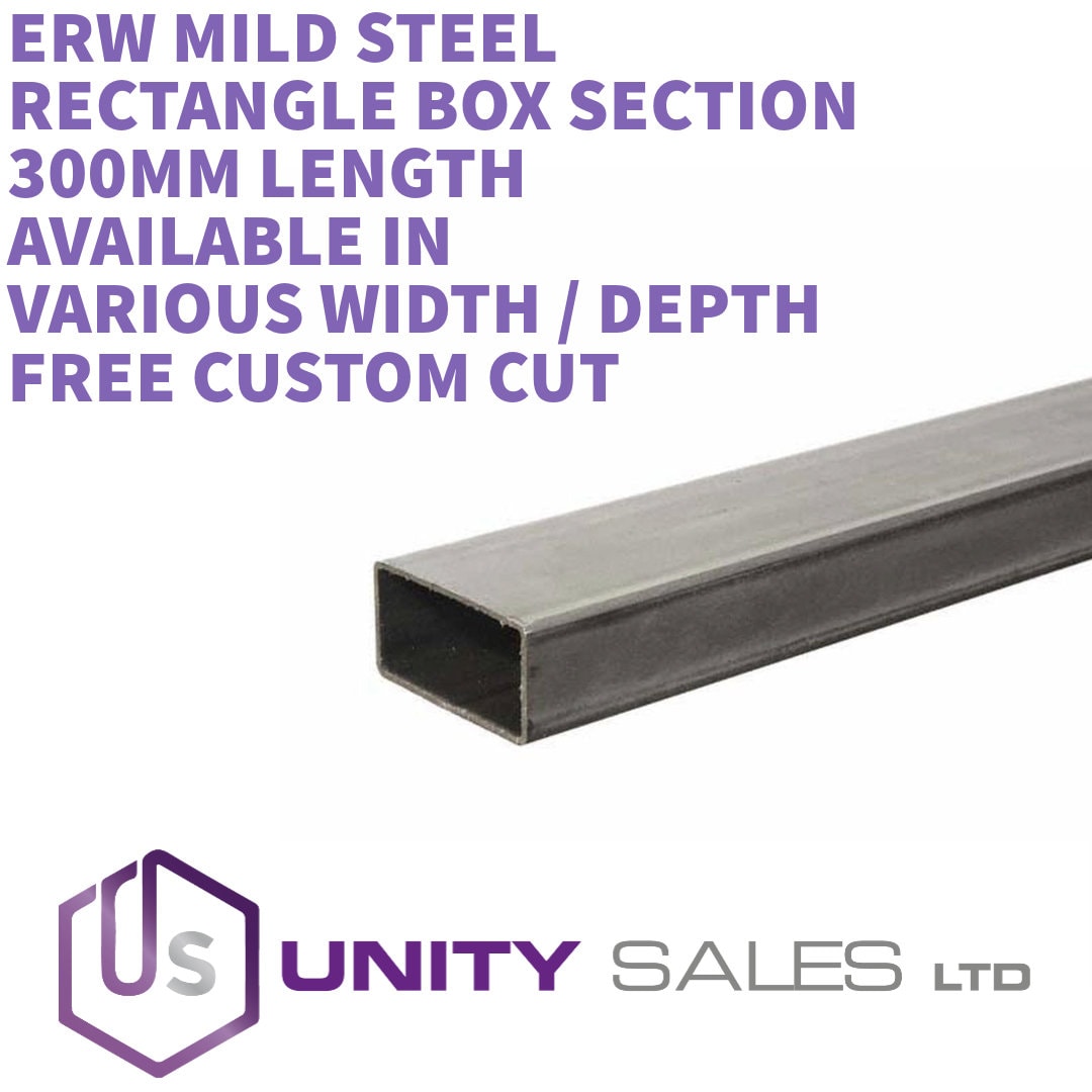 ERW Mild Steel Rectangle Box Section 300mm in Length Various Width ...