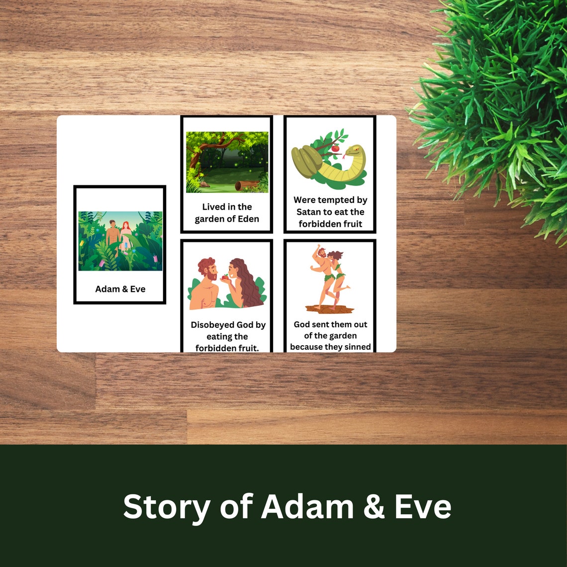Bible Character Story Match, Bible Trivia Printable Cards, Kids Bible ...