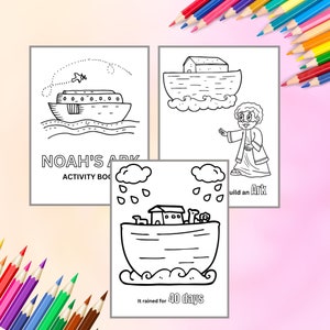 Noah's Ark Activity Book | Kids Bible Lesson Printable | Christian ...