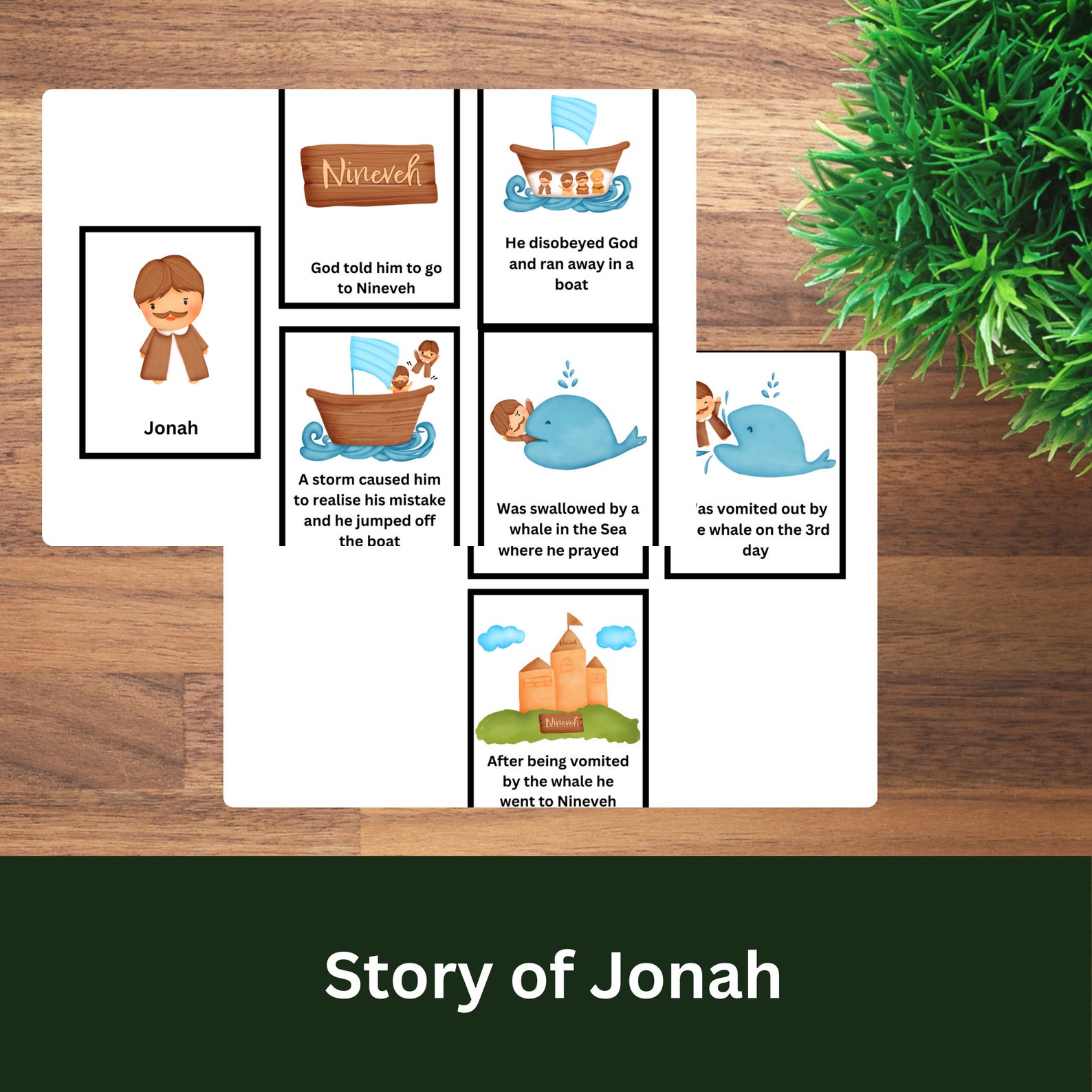 Bible Character Story Match, Bible Trivia Printable Cards, Kids Bible ...