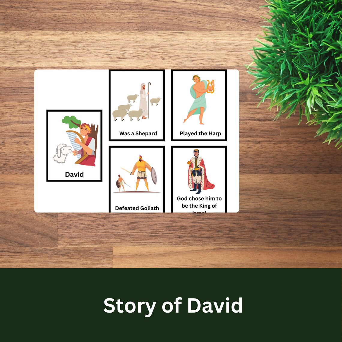 Bible Character Story Match, Bible Trivia Printable Cards, Kids Bible ...