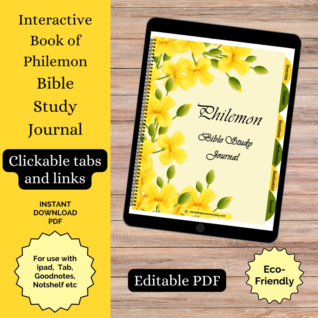 Digital Book of Philemon Bible Study Journal | iPad Interactive ...