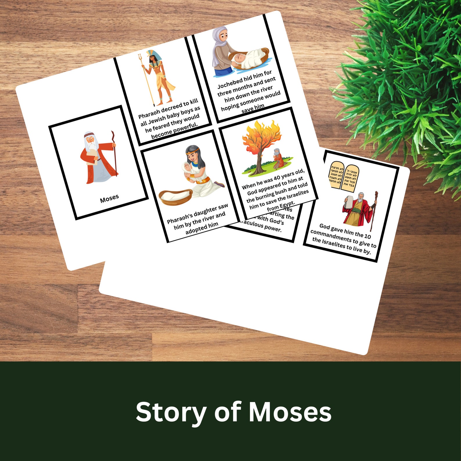Bible Character Story Match, Bible Trivia Printable Cards, Kids Bible ...